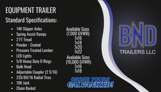 EQUIPMENT TRAILER – BND Trailers